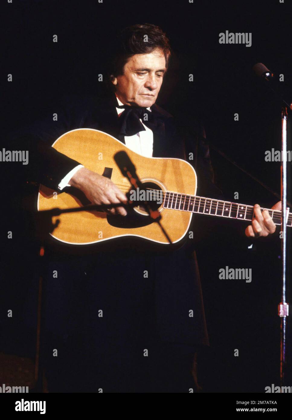 Johnny Cash performing at the Anaheim Convention Center in 1984 Credit ...