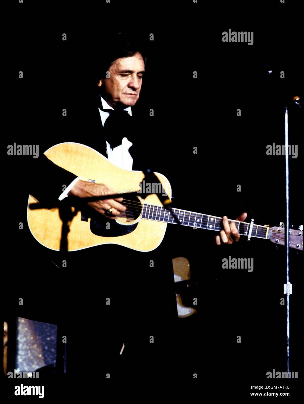 Johnny Cash performing at the Anaheim Convention Center in 1984 Credit ...