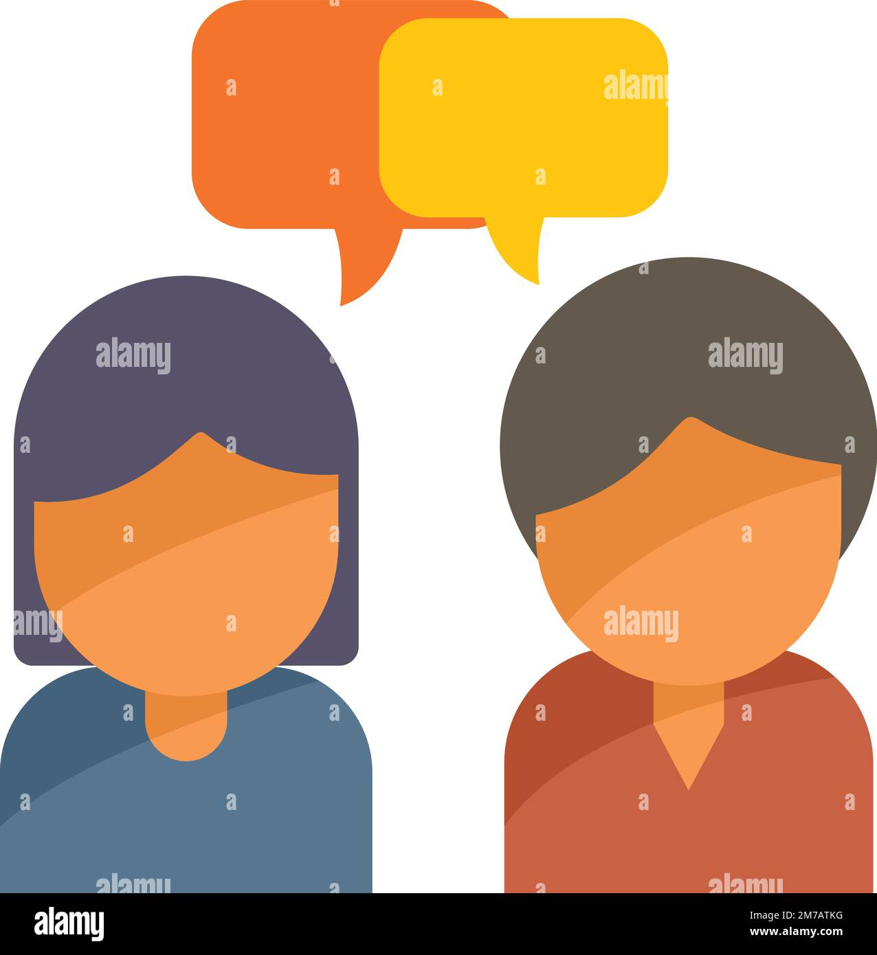 People interaction icon flat vector. Digital social. Teamwork mobile ...