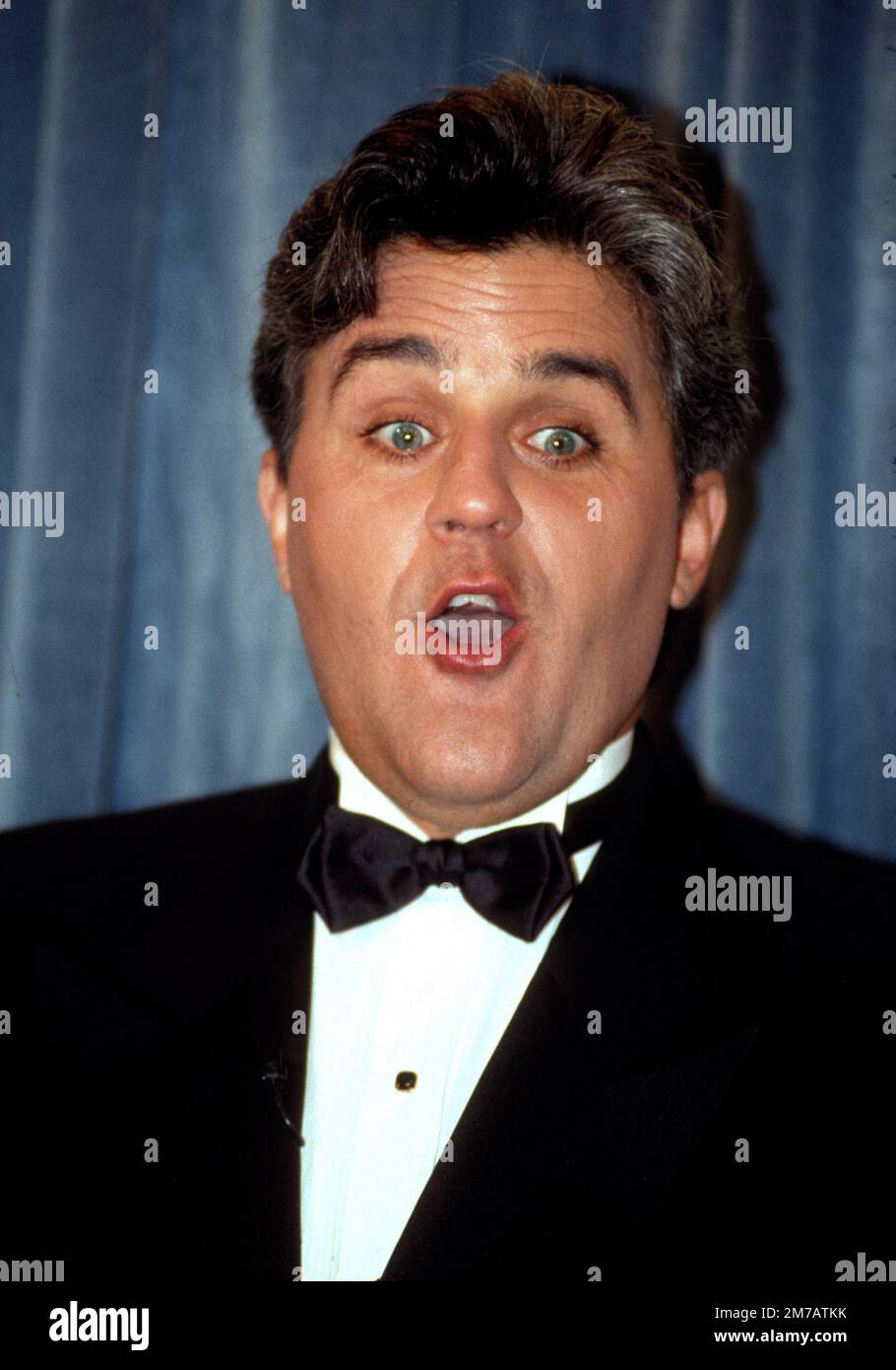 Jay Leno attending a Hollywood event in 1990 Credit: Ron Wolfson ...