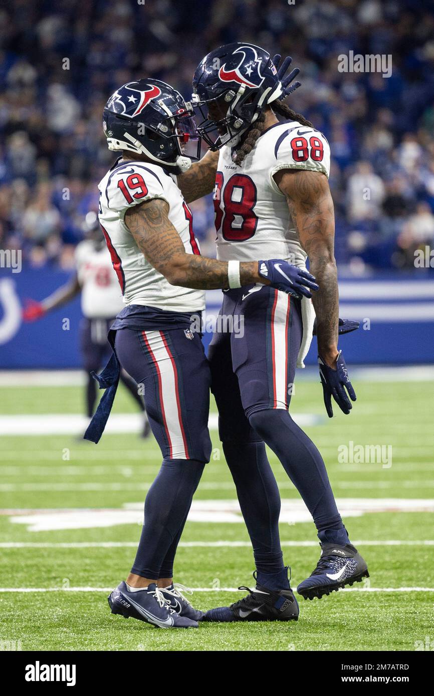 Indianapolis, Indiana, USA. 08th Jan, 2023. Houston Texans tight end ...