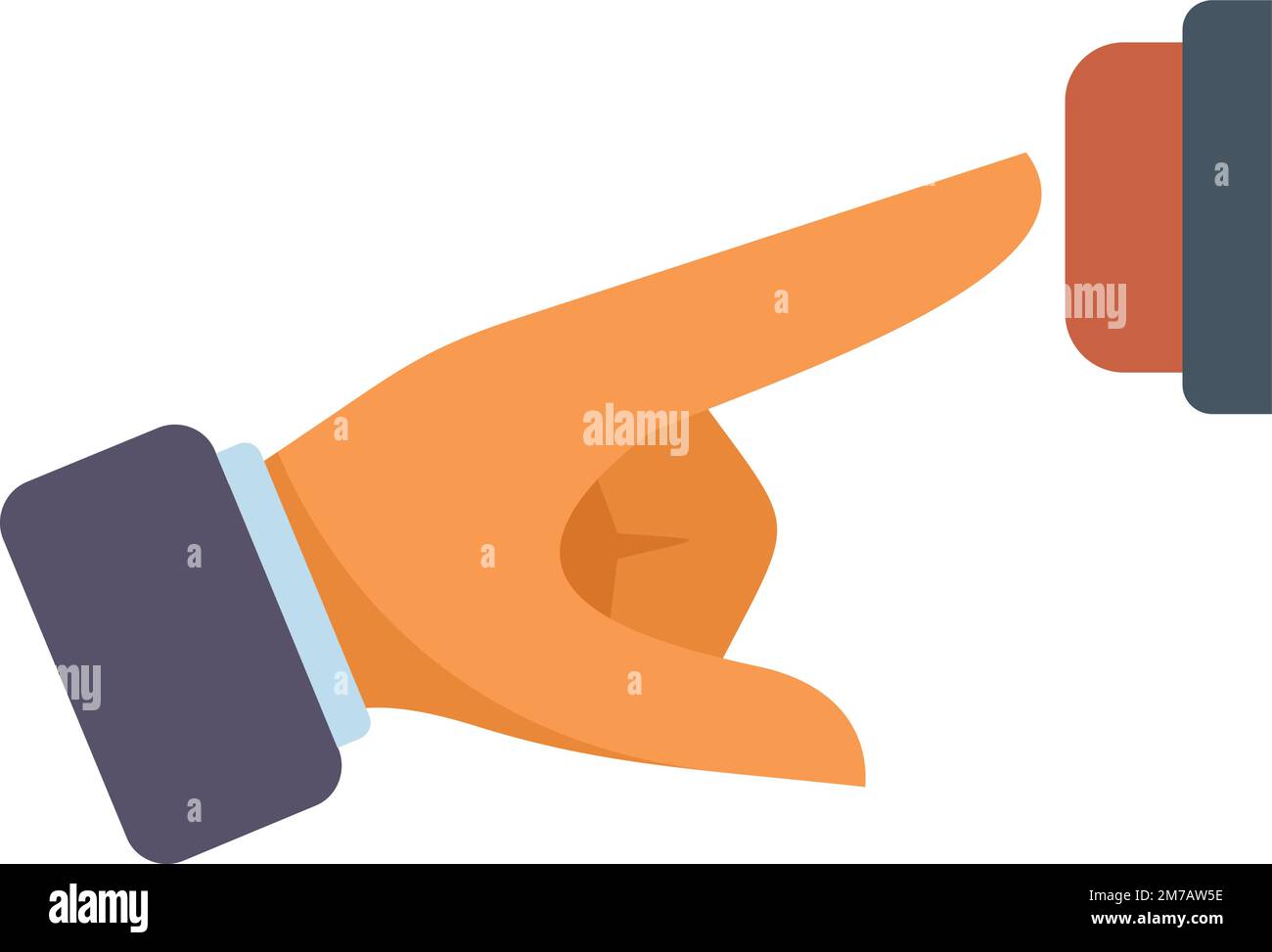 Push button icon flat vector. Business person. Digital share isolated ...