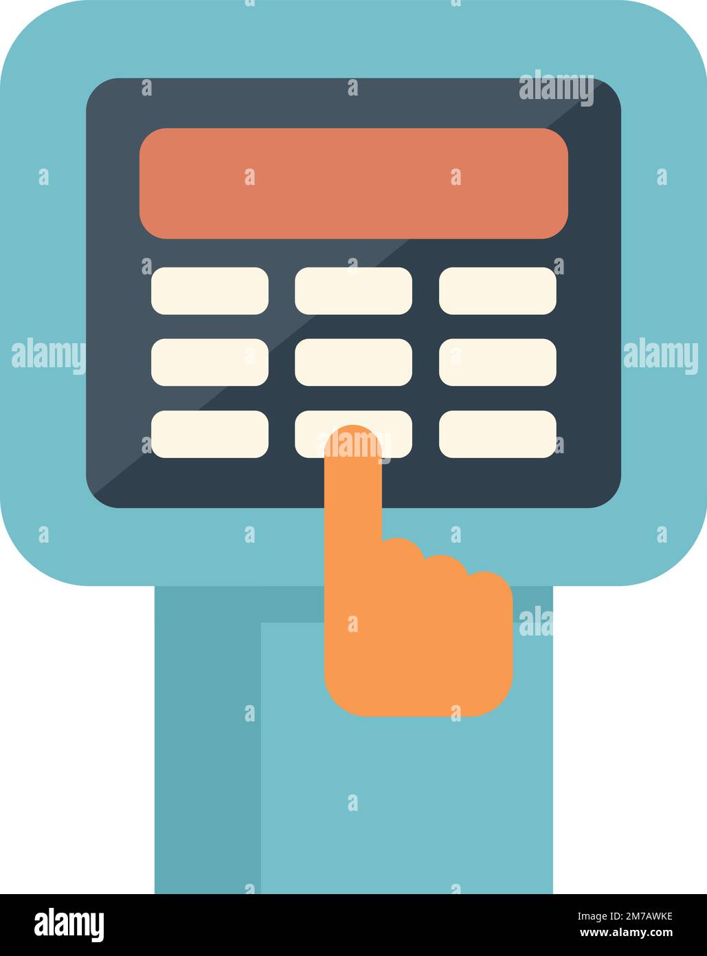 Touchpad icon flat vector. Mobile digital. Network team isolated Stock ...