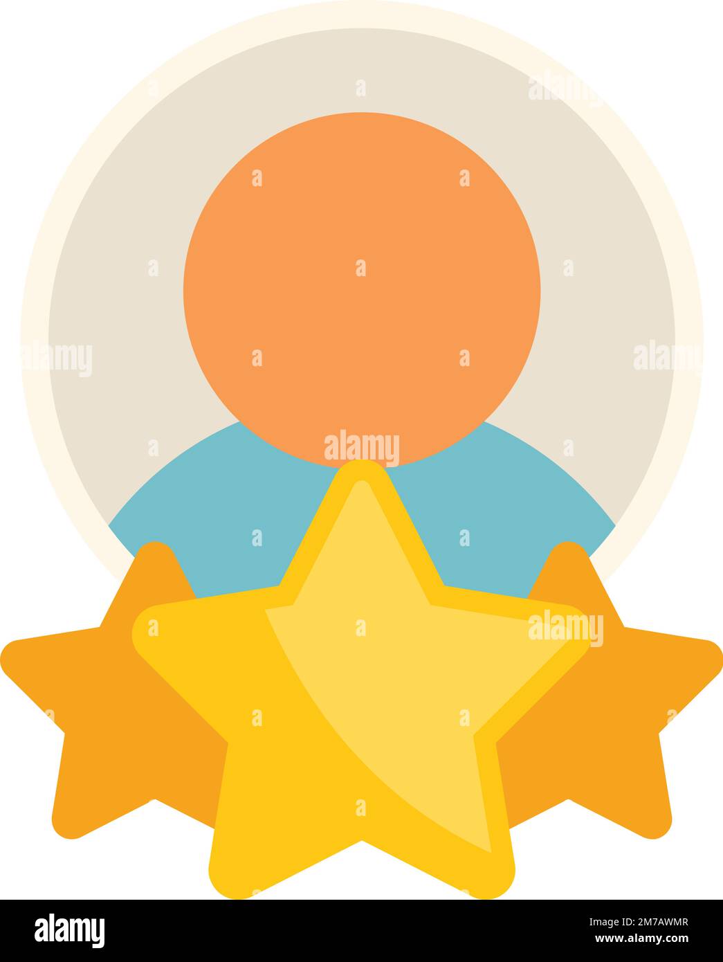 Review account icon flat vector. Online like. Star survey isolated ...