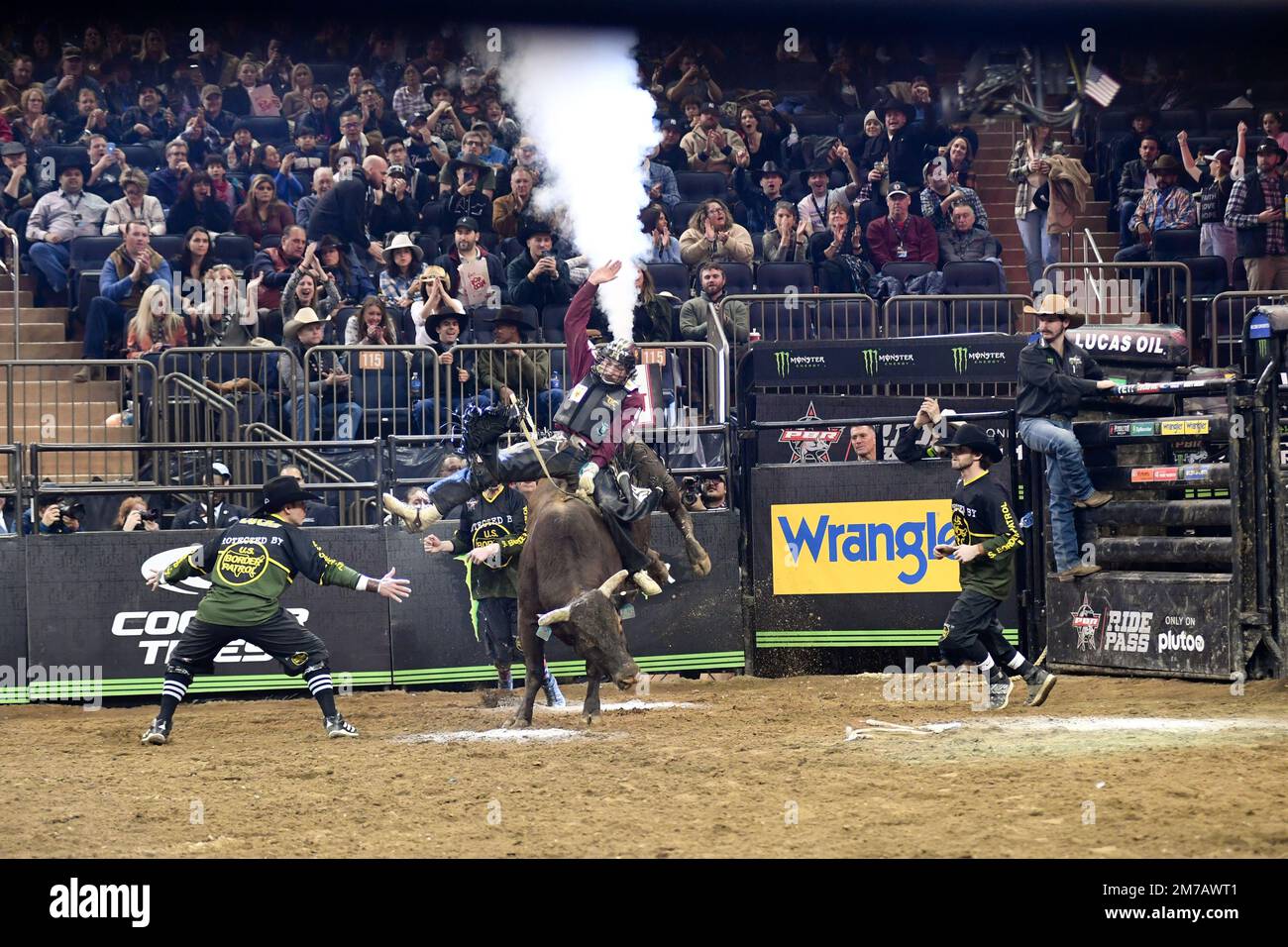 New York, USA. 08th Jan, 2023. Professional Bull Rider rides Daniel ...