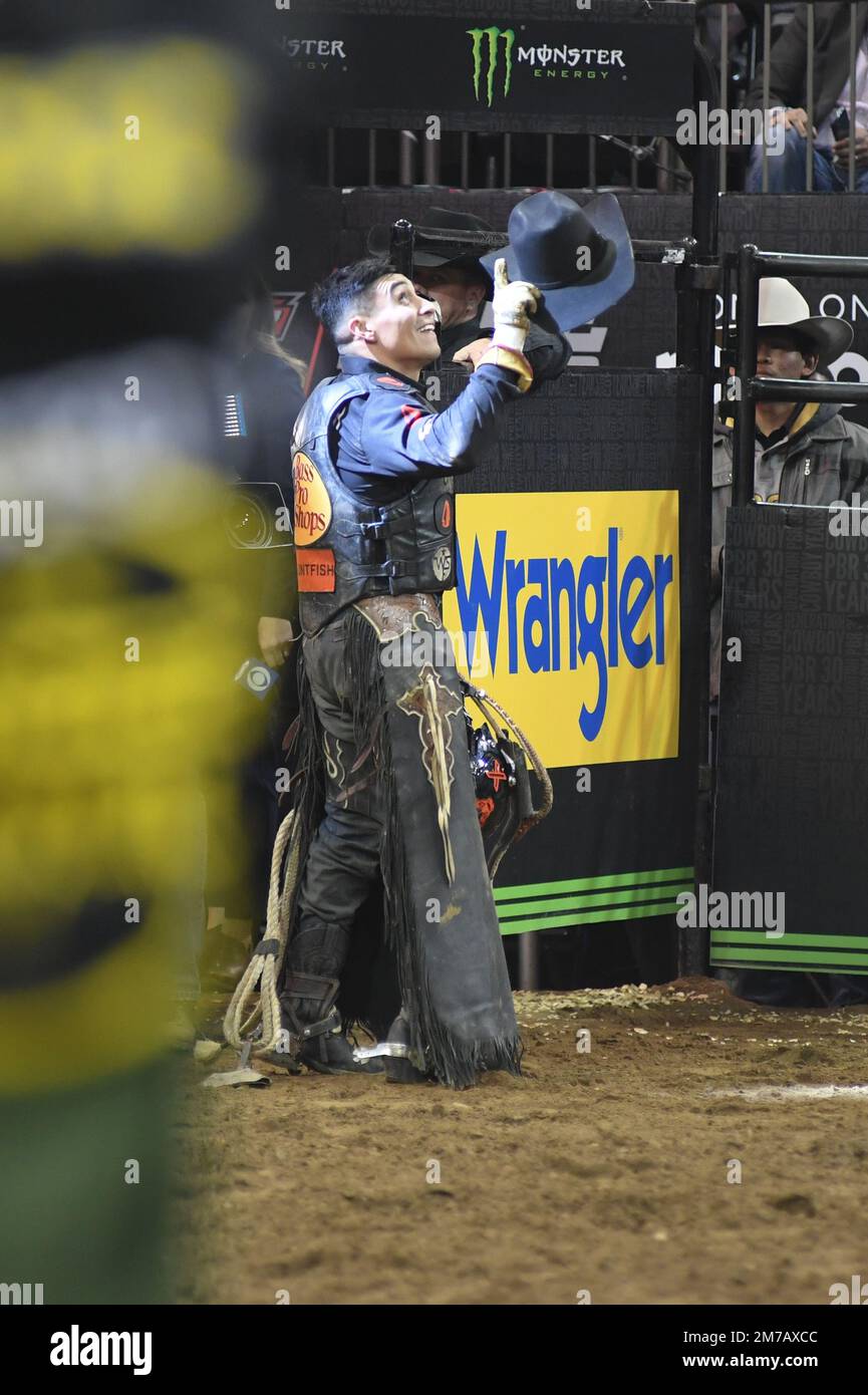 Professional Bull Rider Andrew Alvidrez at the PBR Monster Energy ‘Buck ...