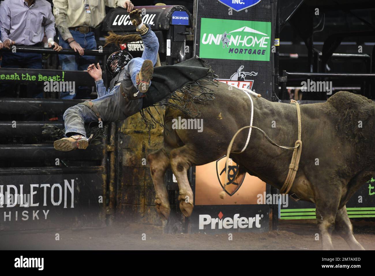 New York, USA. 08th Jan, 2023. Professional Bull Rider Alex Cerqueira ...