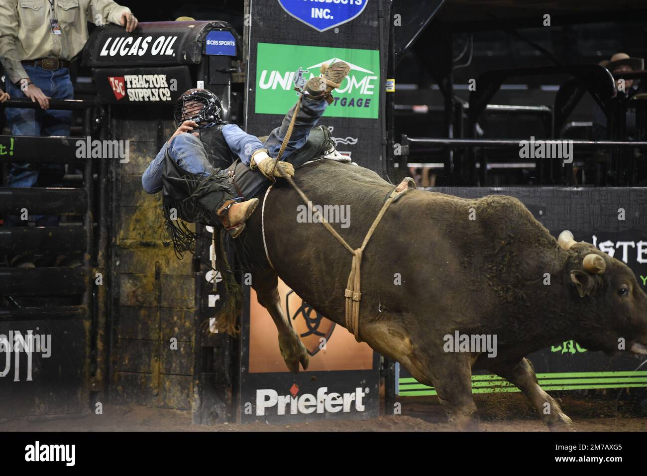 New York, USA. 08th Jan, 2023. Professional Bull Rider Alex Cerqueira ...