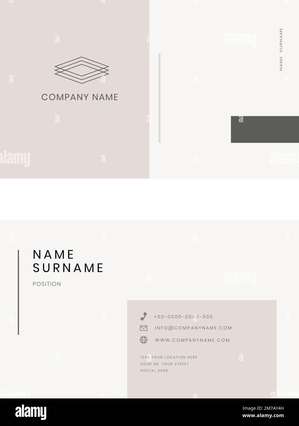 Business card editable template vector Stock Vector Image & Art - Alamy