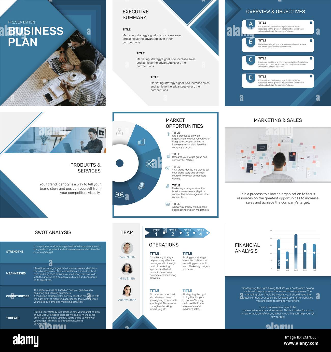 Professional business presentation template vector social media post ...
