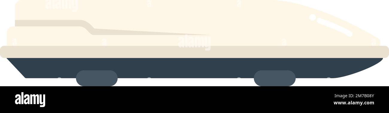 Car load box icon flat vector. Roof trunk. Travel cargo isolated Stock ...