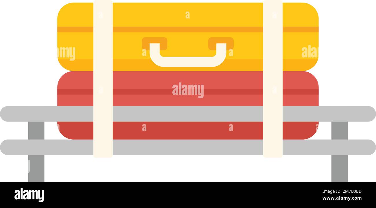 Luggage rack icon flat vector. Roof box. Travel cargo isolated Stock ...