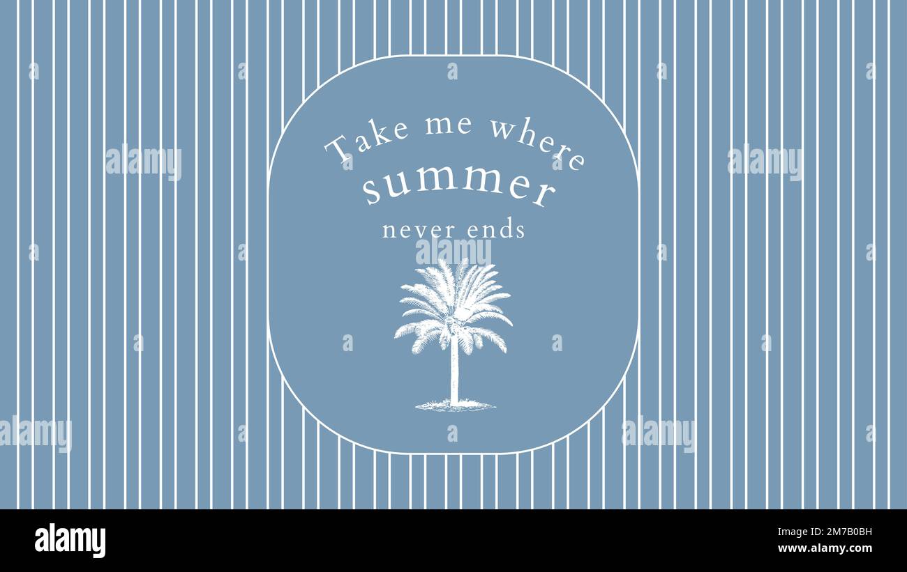 Editable summer banner template vector in blue tone Stock Vector Image ...
