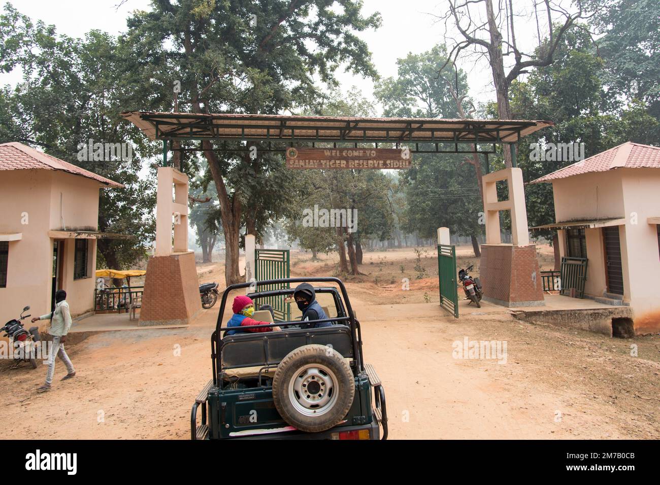 Entry point of the Sanjay Tiger Reserve in Parsili, Madhya Pradesh ...