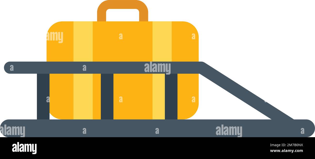Roof bag rack icon flat vector. Car trunk. Carrier trip isolated Stock ...