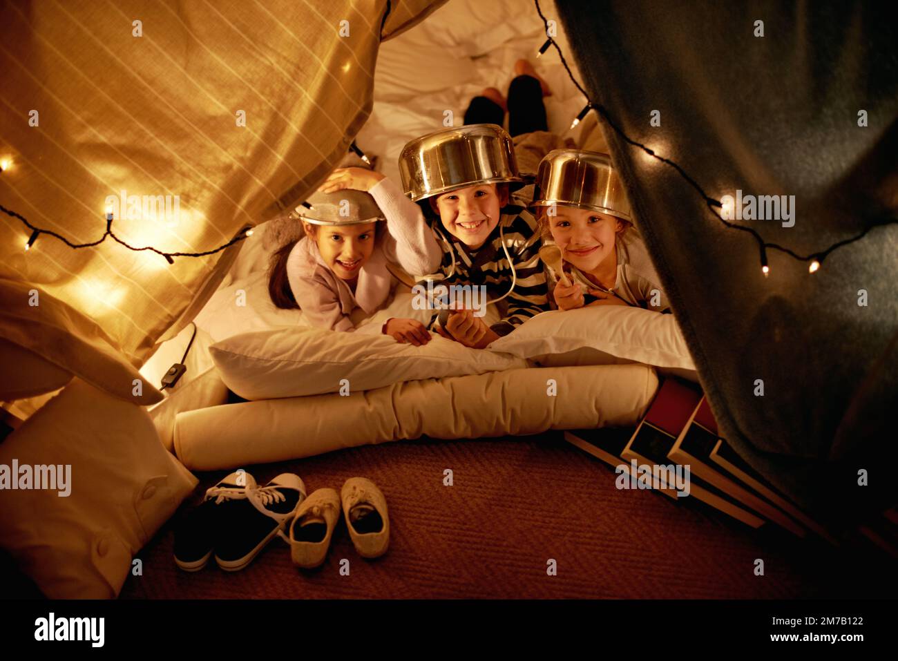 We are the kings around here. cute little children with pot helmets in ...