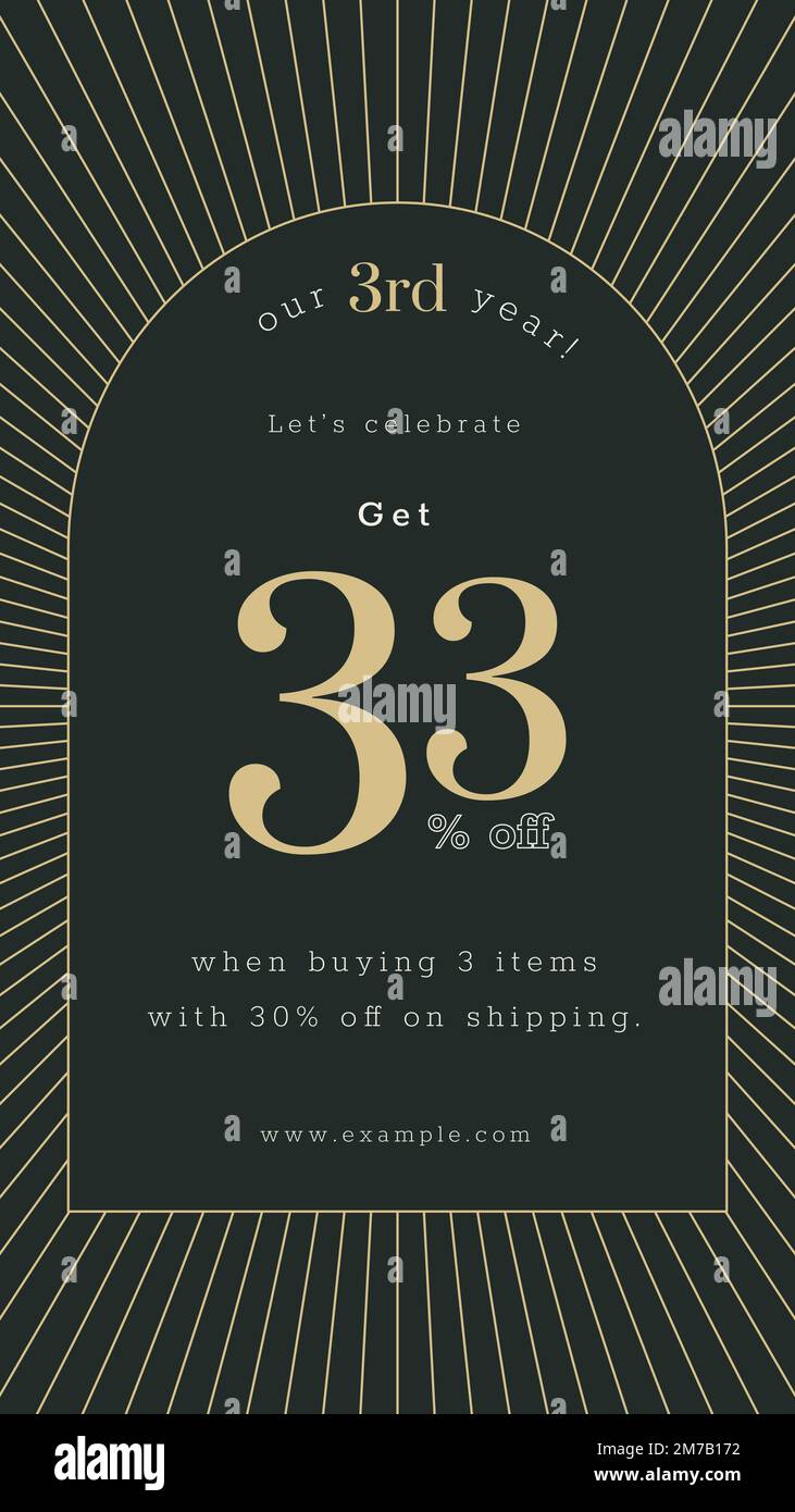 Anniversary sale ad template vector for social media post Stock Vector ...
