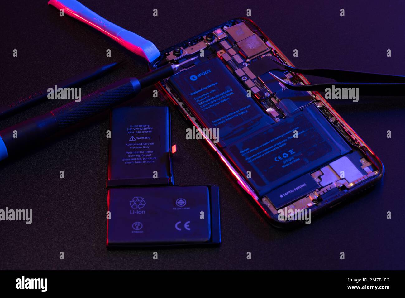 Replacing the battery in the phone hi-res stock photography and images ...