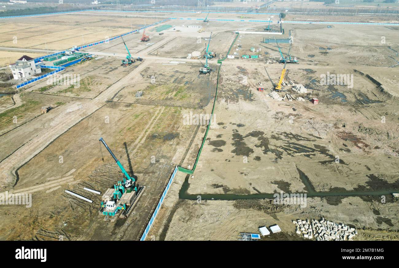SHANGHAI, CHINA - JANUARY 7, 2023 - Aerial photo taken on Jan 7, 2023 ...