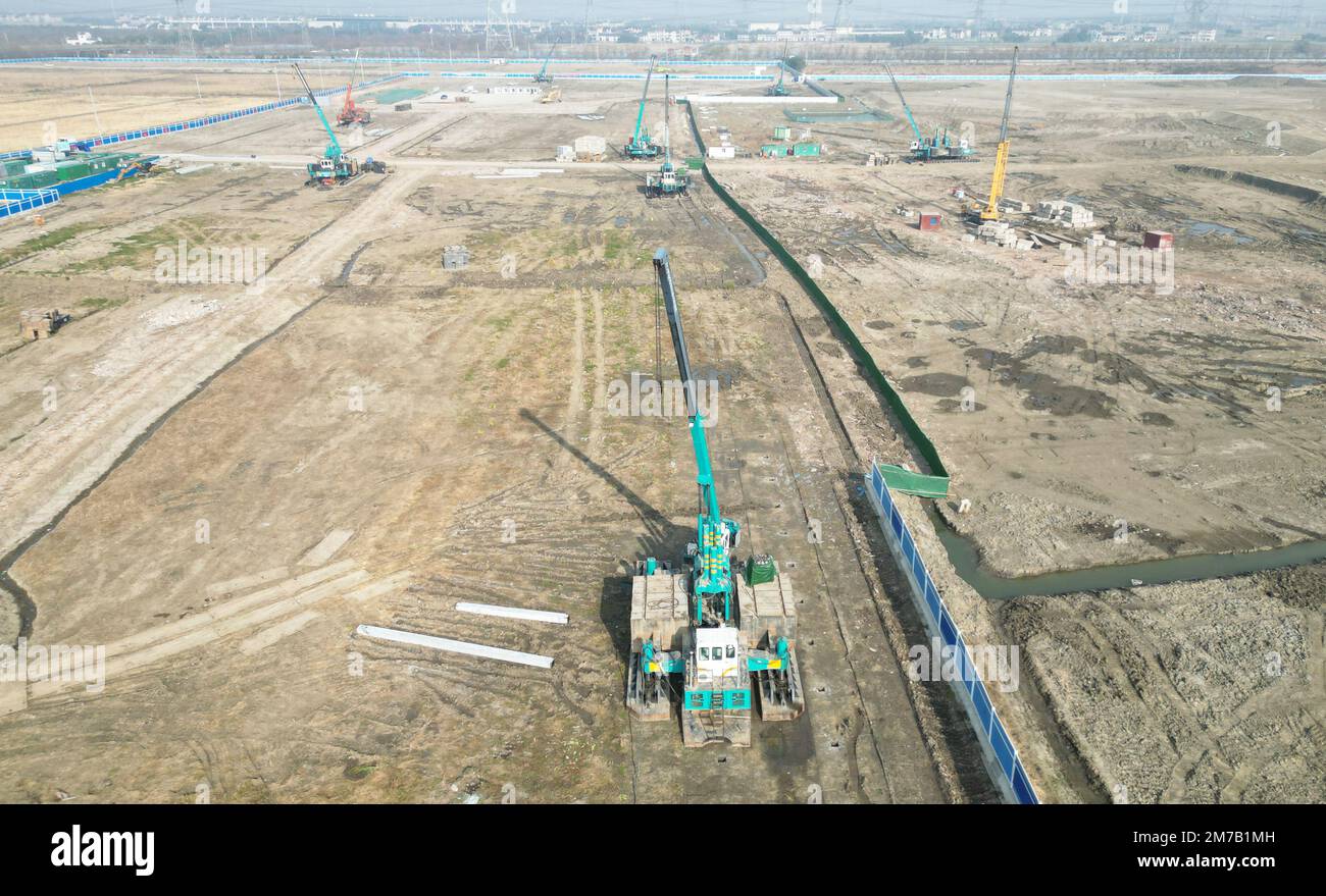 SHANGHAI, CHINA - JANUARY 7, 2023 - Aerial photo taken on Jan 7, 2023 ...