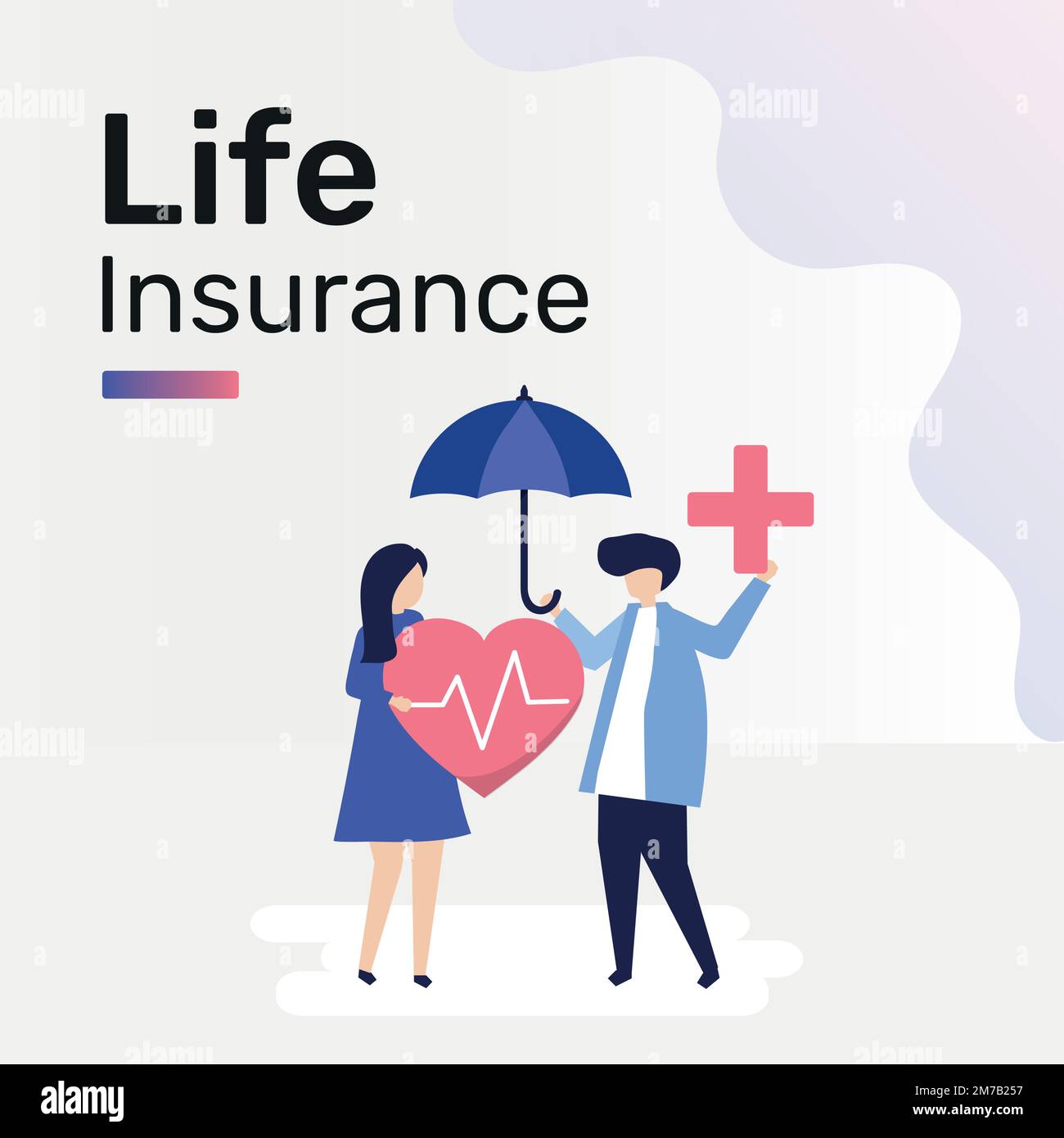 Life insurance template vector for social media post Stock Vector Image ...