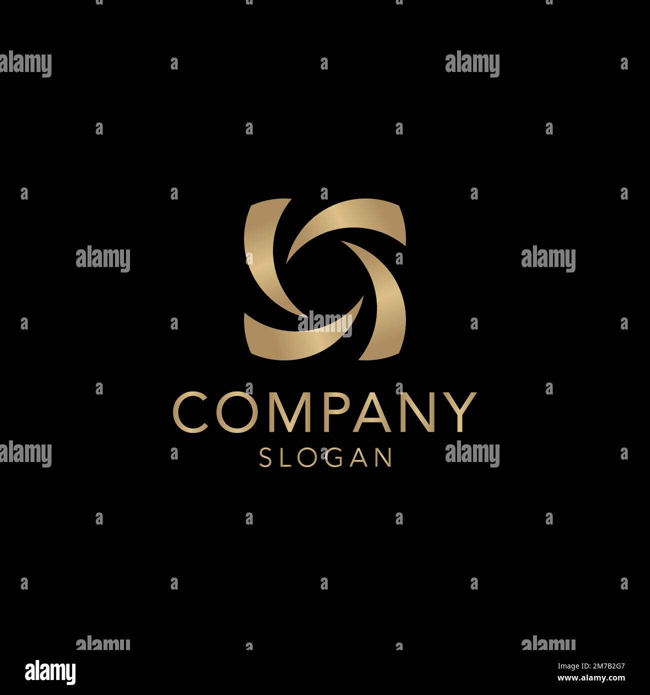 Golden company logo design vector Stock Vector Image & Art - Alamy