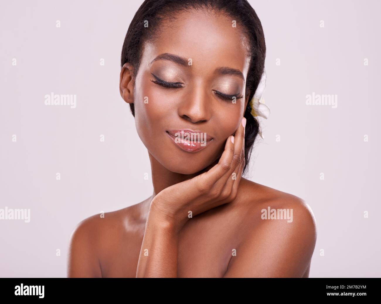 Im never changing moisturizers. An isolated studio shot of a gorgeous ...