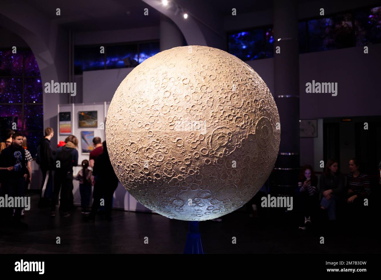 MOSCOW - November 29, 2022. A mock-up of the Moon, the Earth's ...