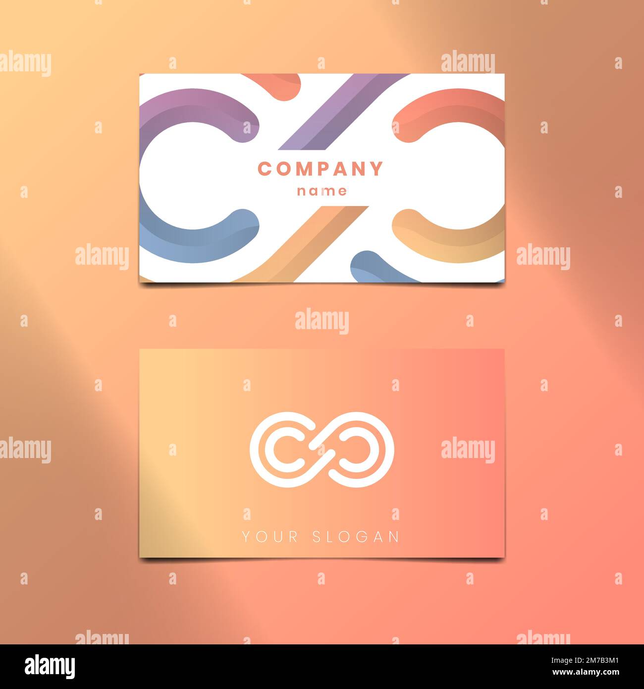 Orange business card Stock Vector Images - Alamy