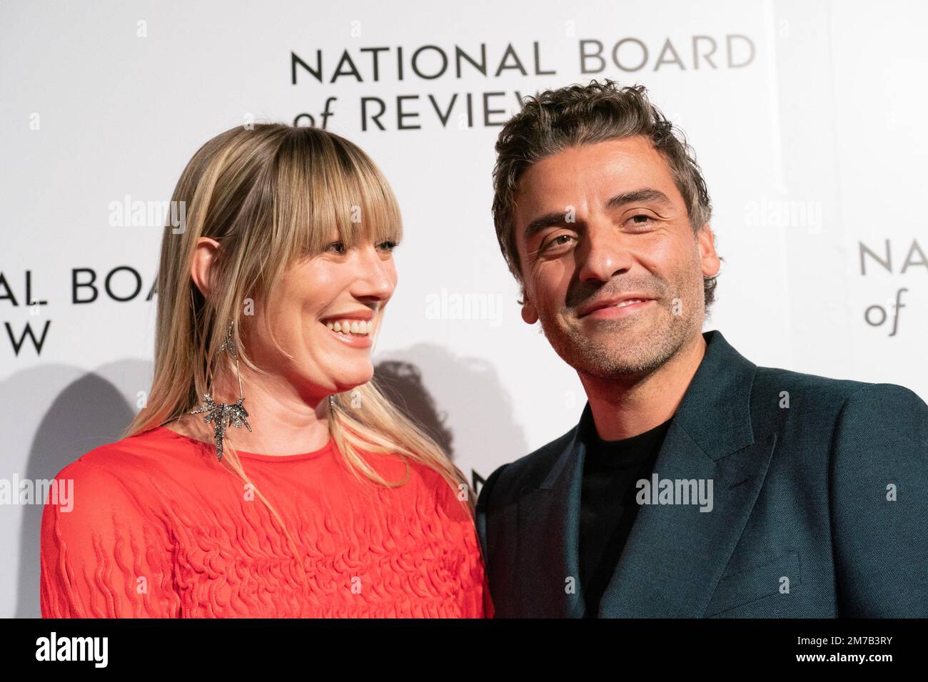 New York, NY, USA. 8th Jan, 2023. Elvira Lind, Oscar Isaac at arrivals ...