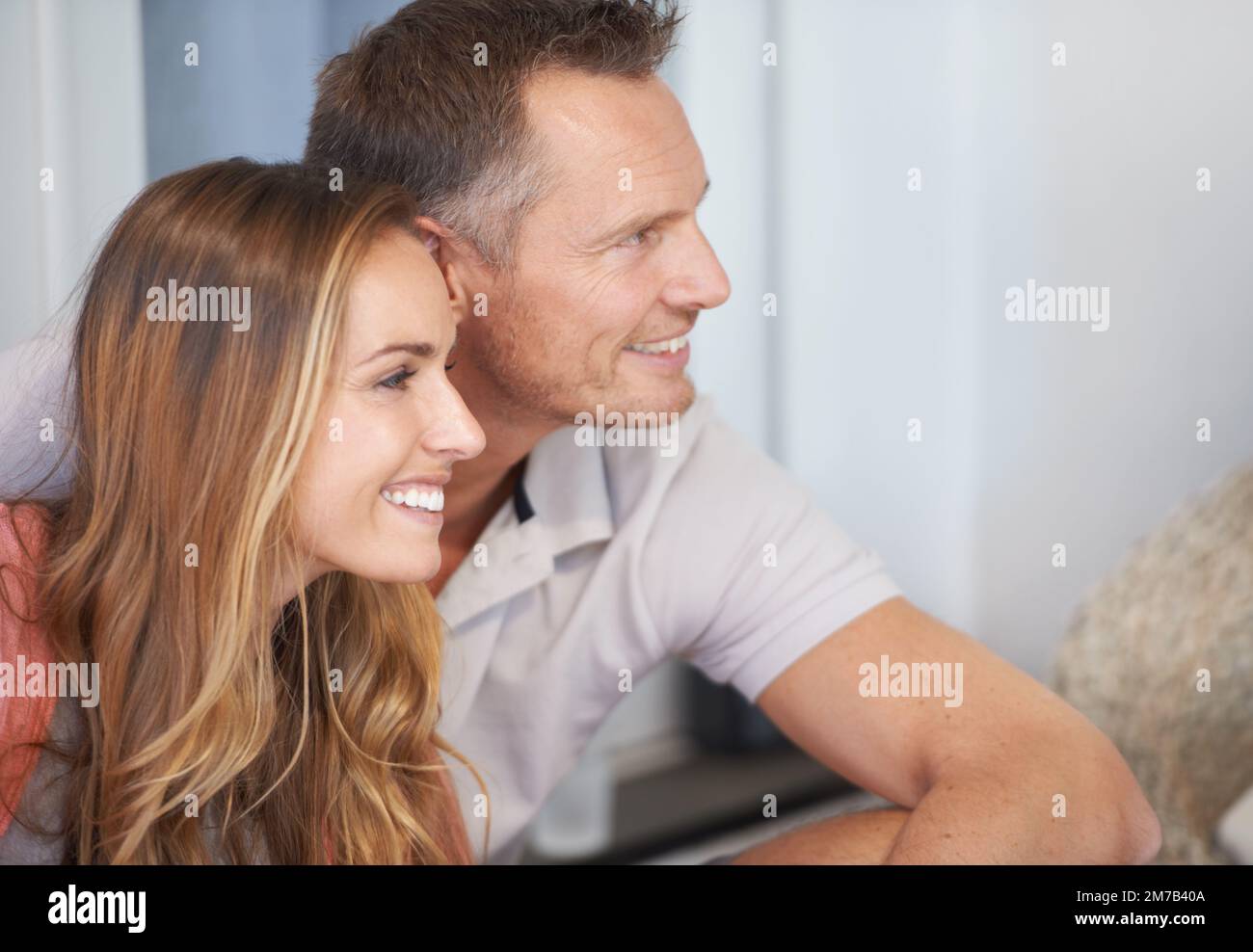 Falling in love is the beginning of everything. A side shot of a mature ...