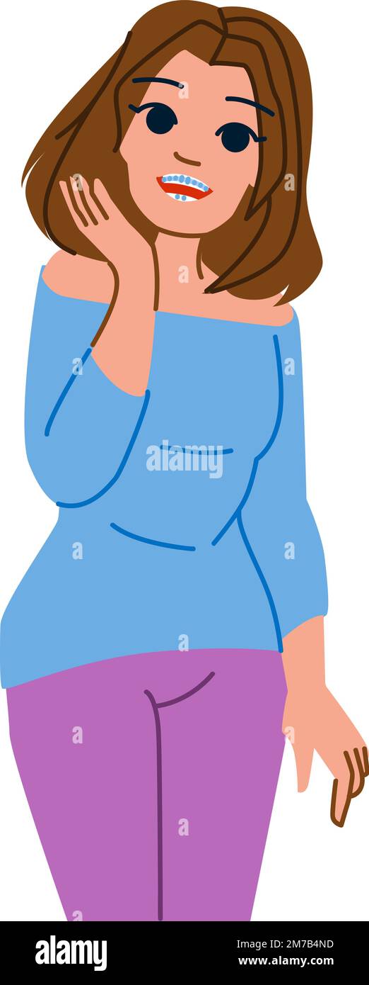 brace woman vector Stock Vector Image & Art - Alamy