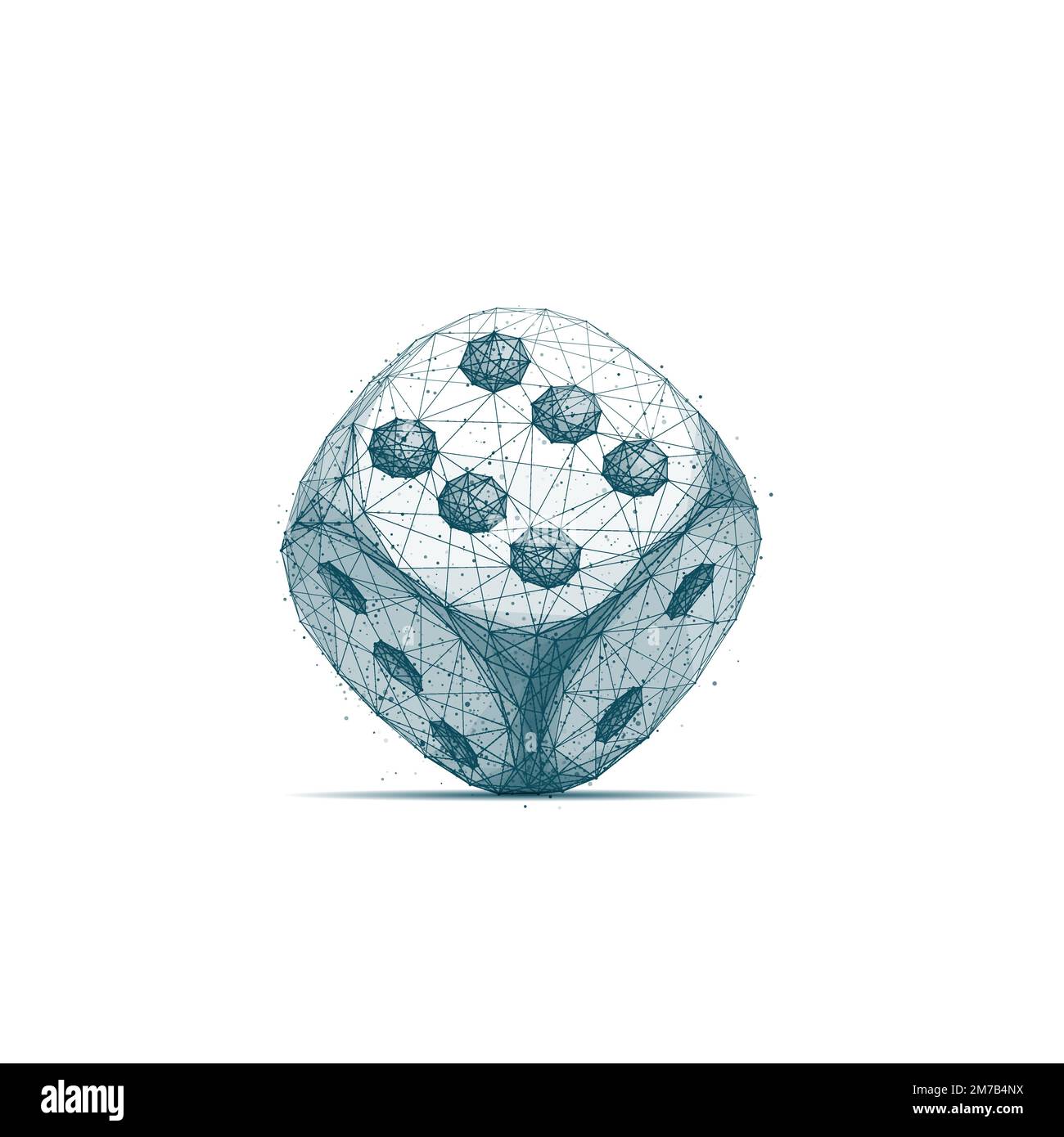 Isolated polygonal vector dice on white background Stock Vector Image ...