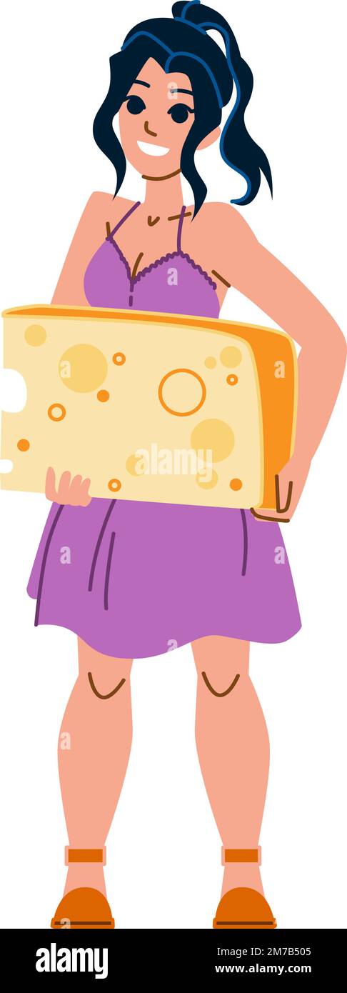 cheese woman vector Stock Vector Image & Art - Alamy