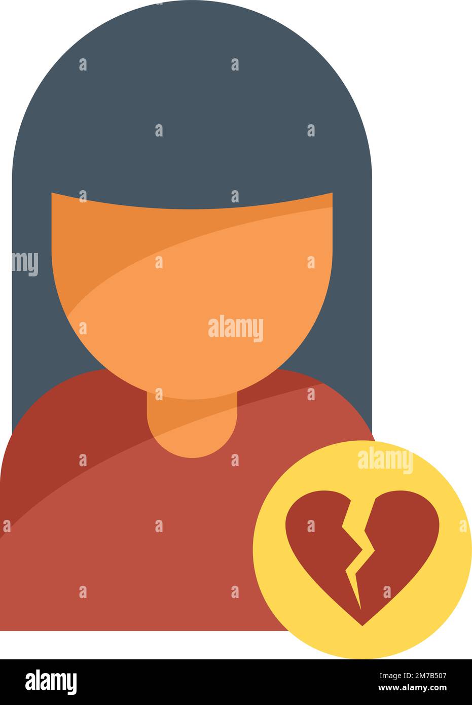 Girl mistake icon flat vector. Social media. Business person isolated ...