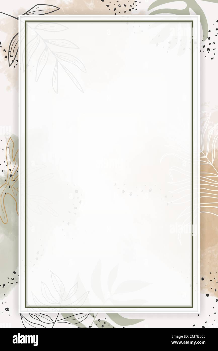 Beige rectangle watercolor frame vector Stock Vector Image & Art - Alamy