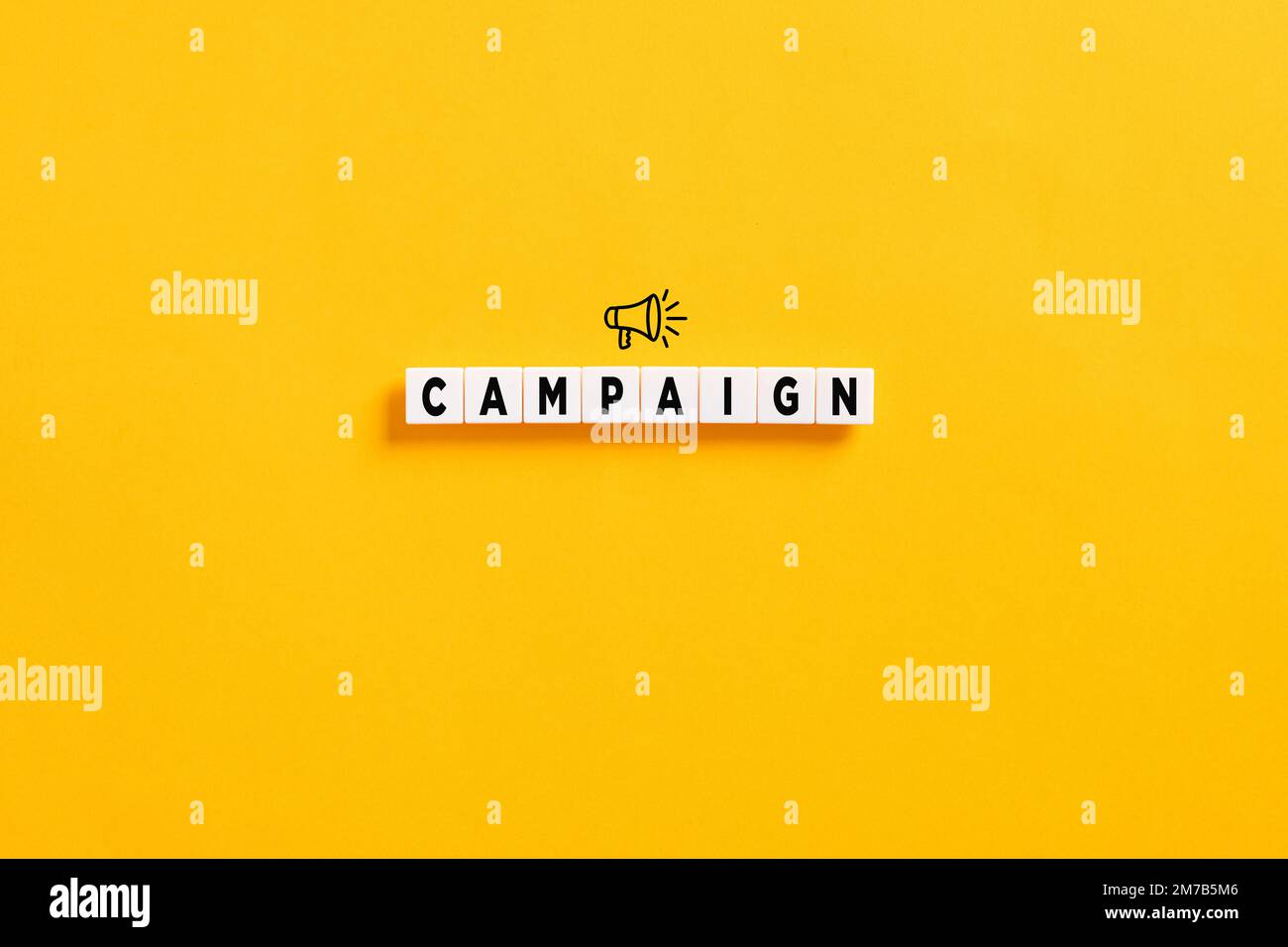 Business marketing campaign or sale announcement concept. White letter ...