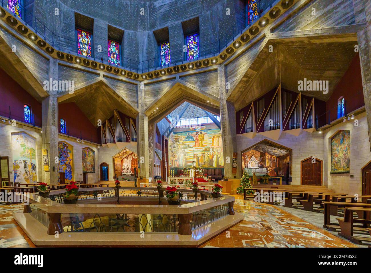 Nazareth, Israel - January 06, 2023: View of the interior of the ...