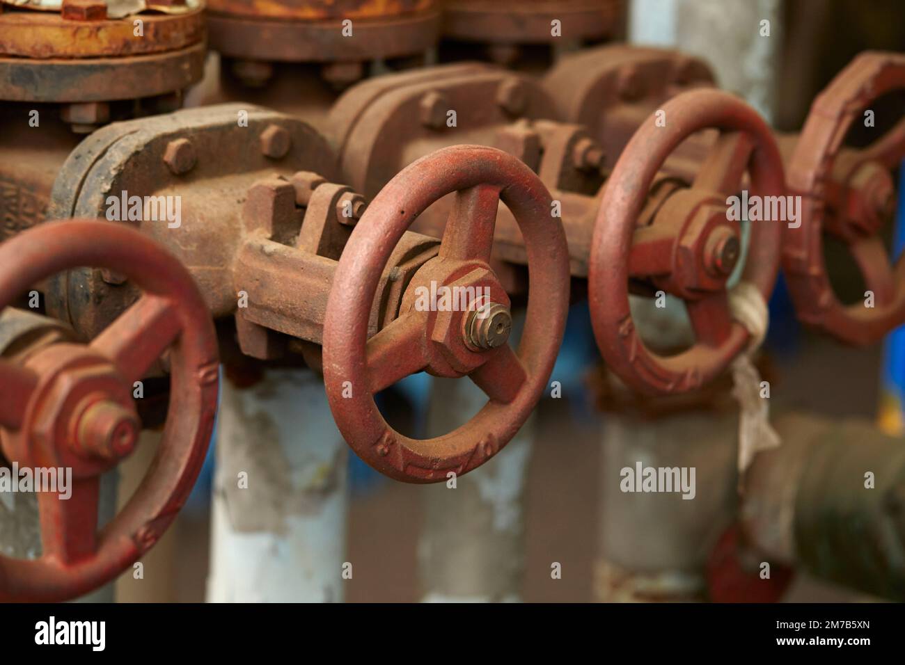 old rusty pipes in a factory Stock Photo - Alamy