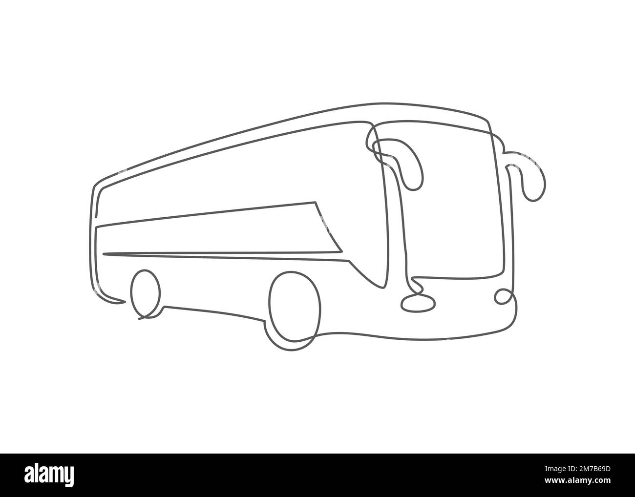 Sketch bus on road Cut Out Stock Images & Pictures - Alamy