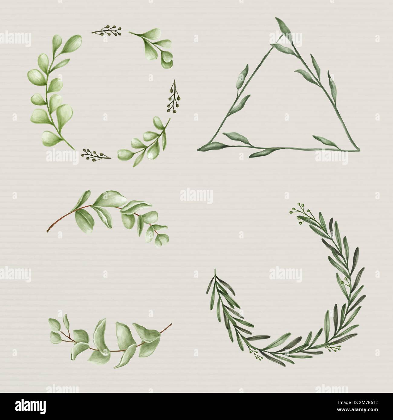 Floral wreath set vector Stock Vector Image & Art - Alamy