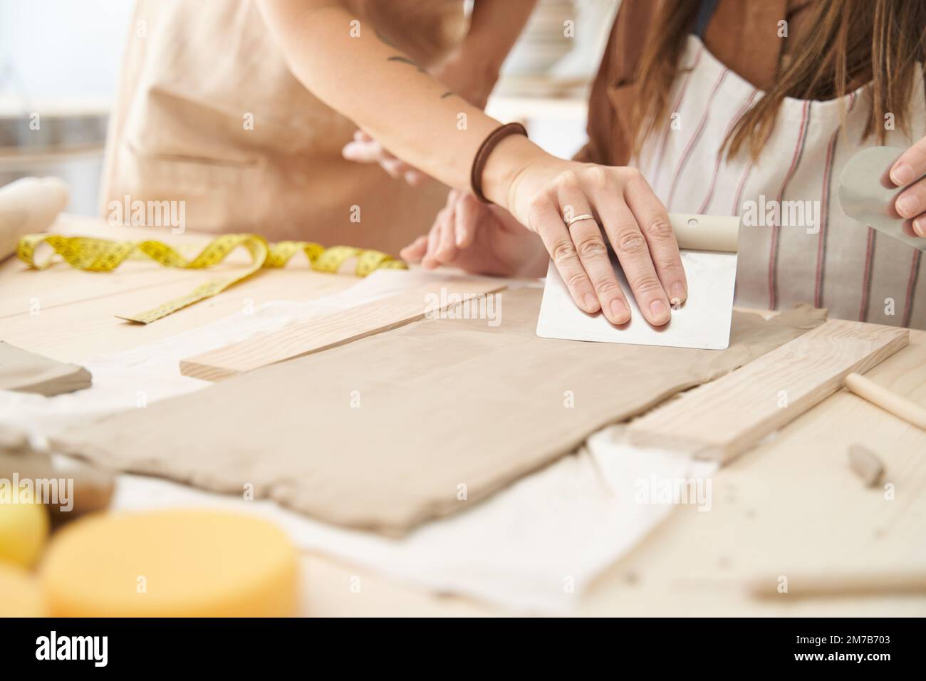 Preparing clay in art studio hi-res stock photography and images - Alamy