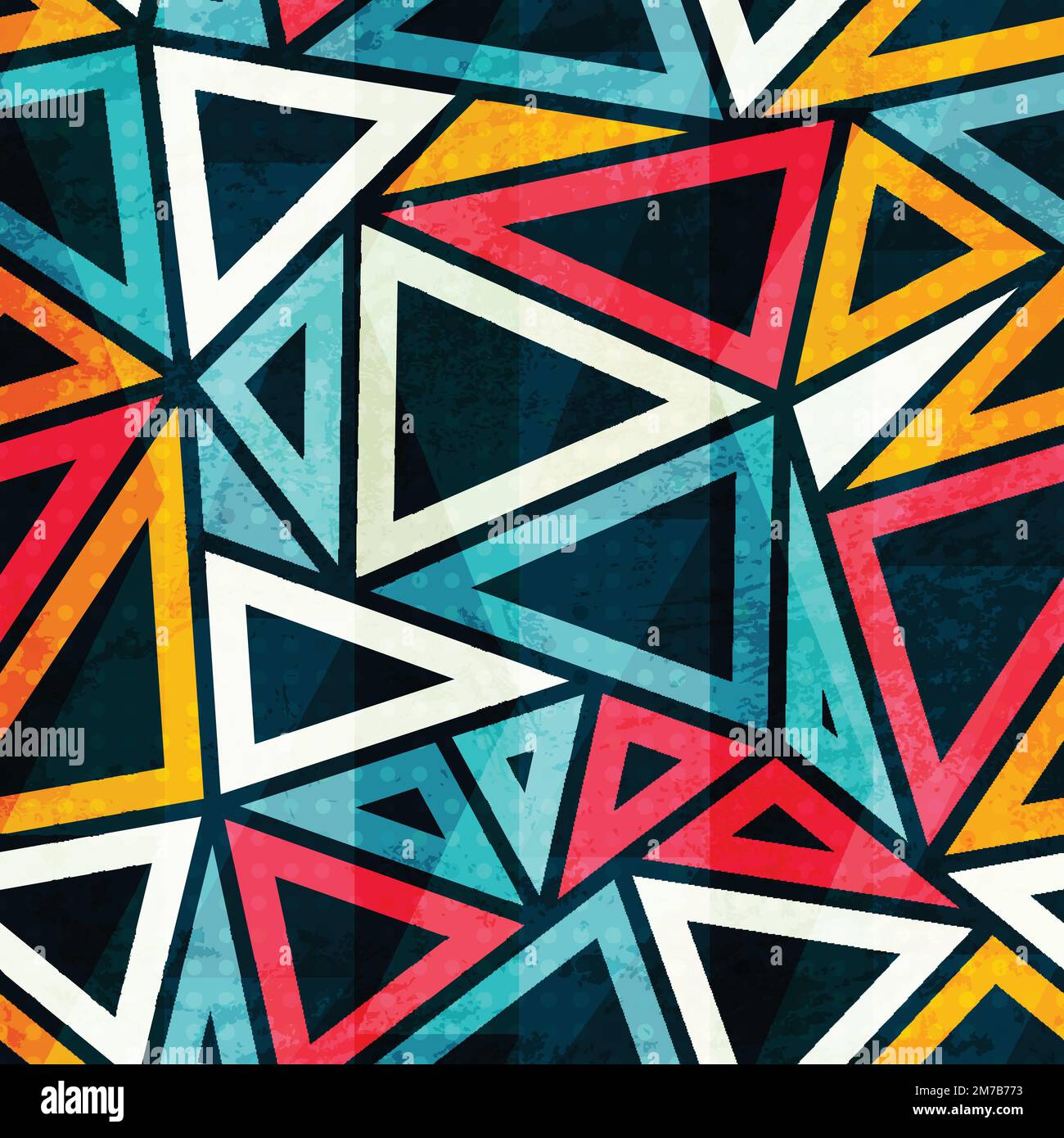 retro triangle seamless pattern Stock Vector Image & Art - Alamy