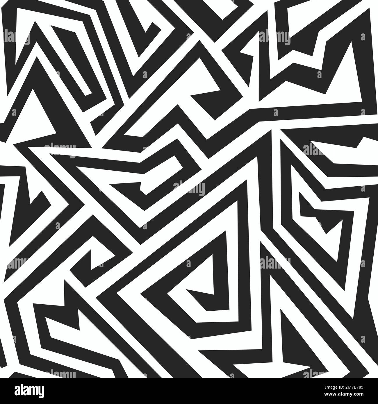 Maze print Black and White Stock Photos & Images - Alamy