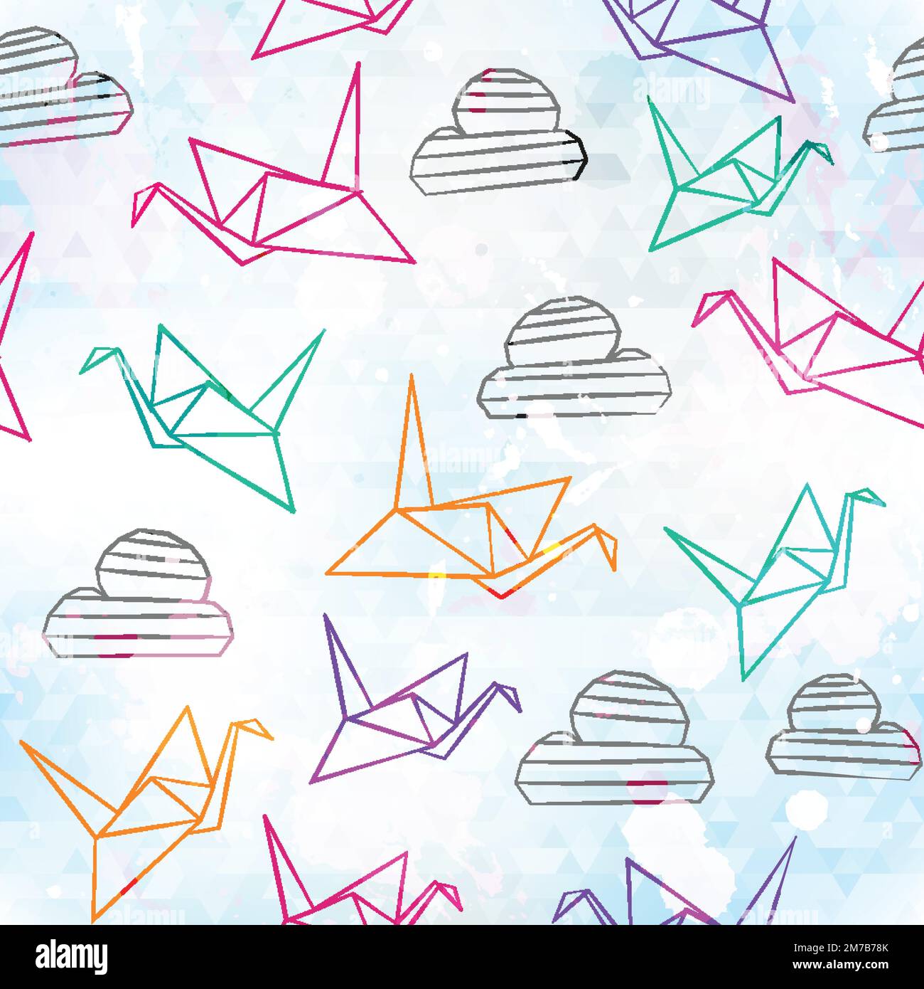 Crumpled paper texture seamless Stock Vector Images - Alamy