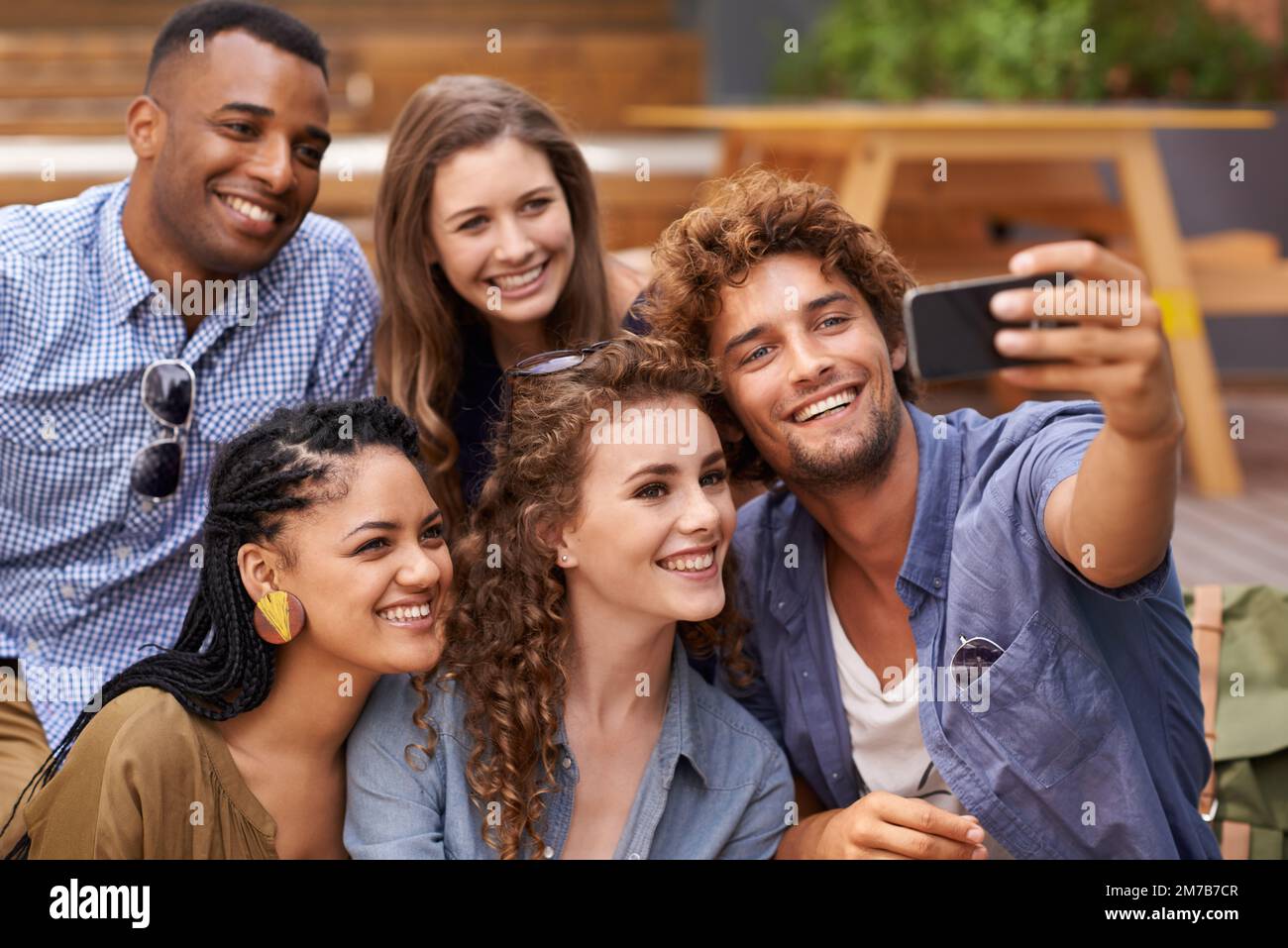 Make fun your number one. A shot of university students with a ...