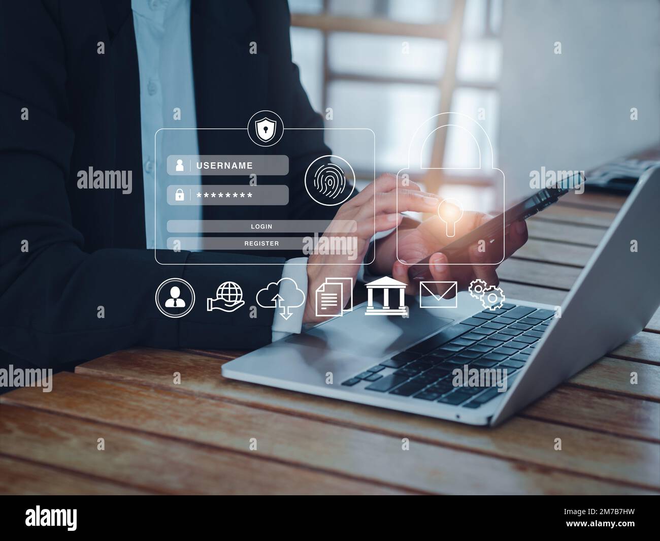 Cybersecurity System Technology Login And Password Confidential Data Security And Secured