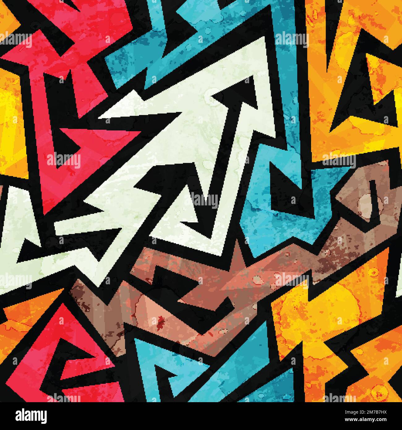 graffiti seamless pattern with grunge effect Stock Vector Image & Art ...