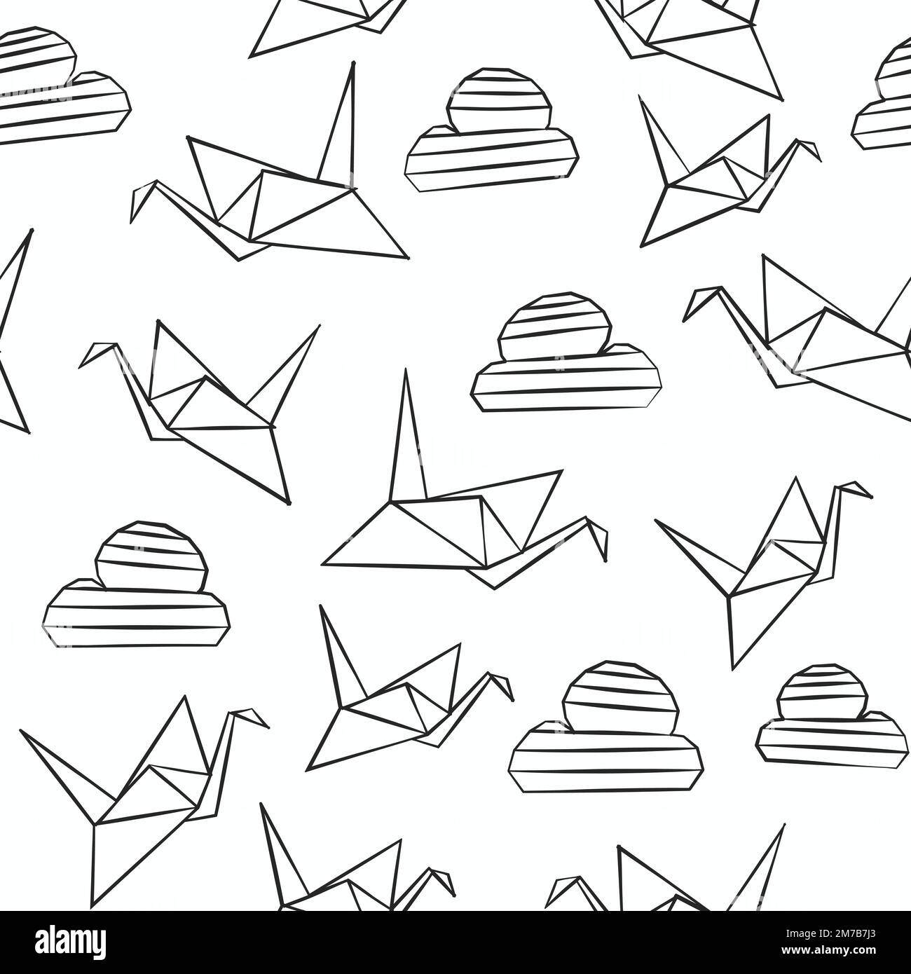 Seamless origami Stock Vector Images - Alamy