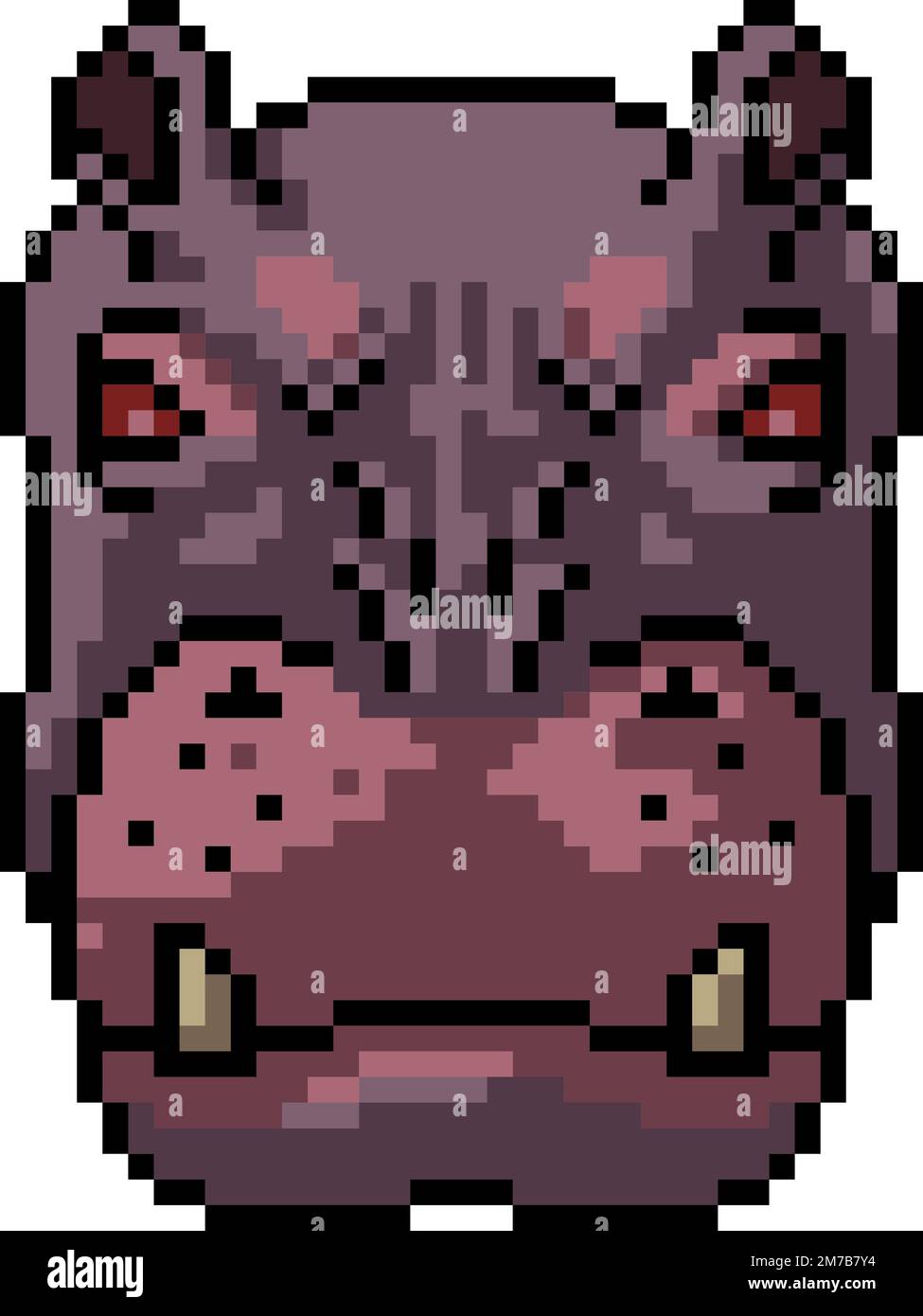 Hippo head front Stock Vector Images - Alamy